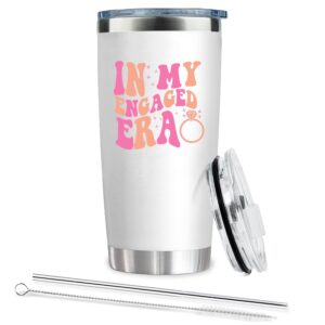 chickor engagement gifts for her, women, couple - funny newly engaged gifts ideas for singer merch fans - cool engaged coffee mug - in my engage era tumbler 20 oz - congratulations on your engagement