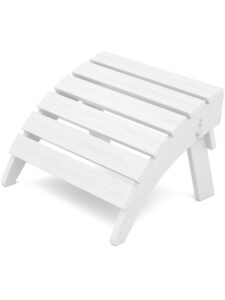 kingyes folding adirondack ottoman for adirondack chair, white