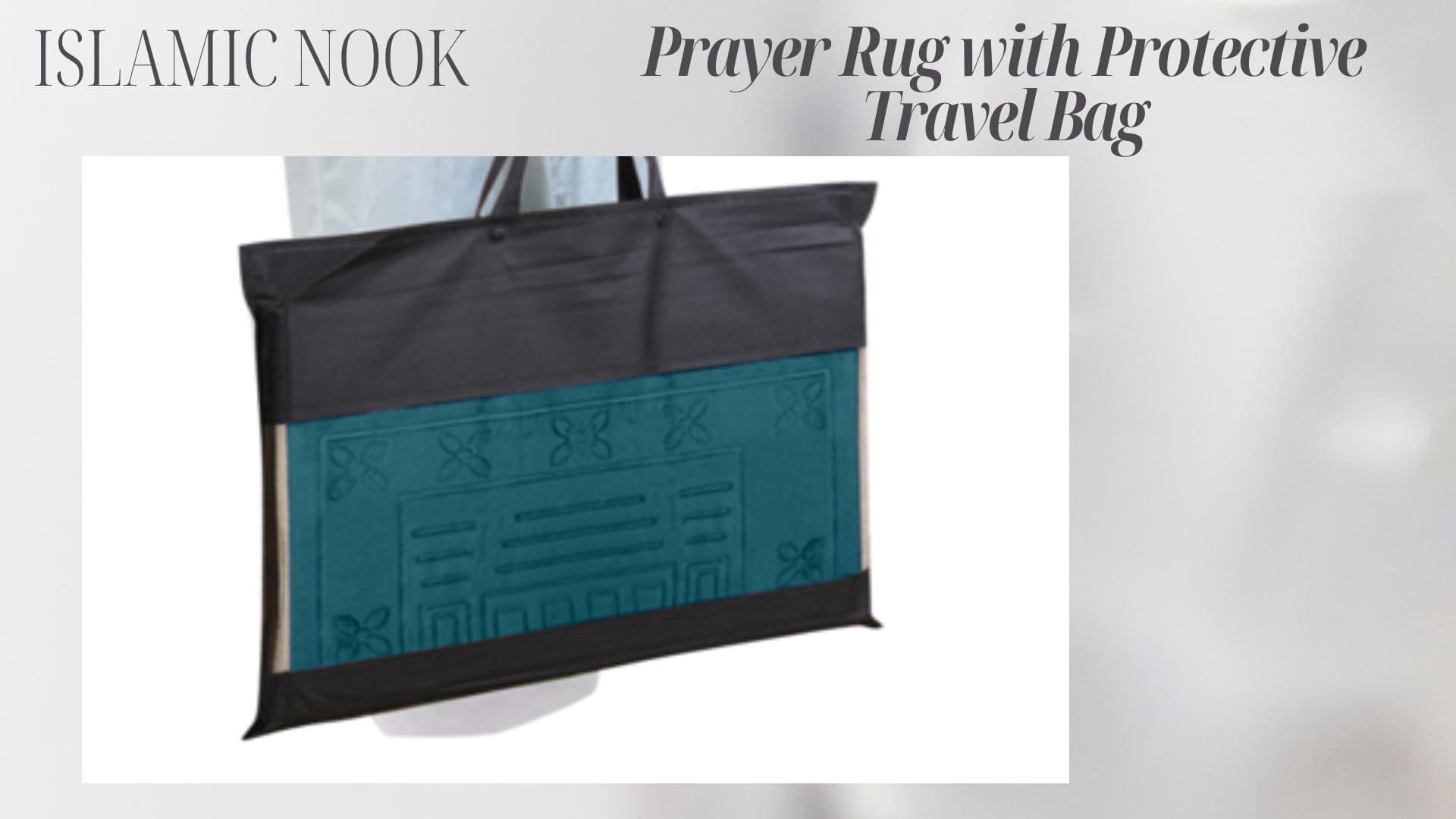 ISLAMIC NOOK - Prayer Mat with Back Support Rest and Carrying Case