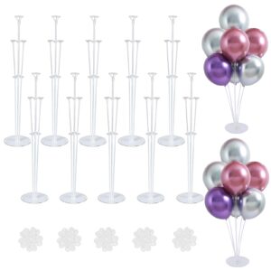 lobubt 10 sets balloon stand kits, balloon sticks holder with base for table graduation birthday baby shower party decorations