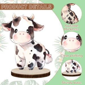 14Pcs Farm Animals Wood Table Centerpieces Farm Creatures Cutout Shapes Table Toppers Farm Themed Baby Shower Decorations Wooden Barnyard Farm Animal for Birthday Party Supplies