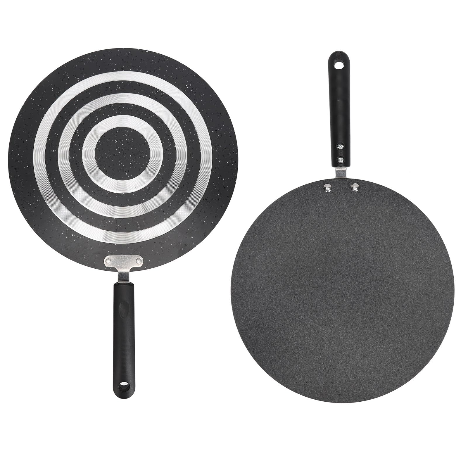 Nonstick Crepe Pan, Dosa Pan, Tawa Pan for Roti Indian, Non Stick Pancake Griddle Compatible with Gas Stove, for Pancakes, Eggs, Omlets, Quesadillas, Tortillas