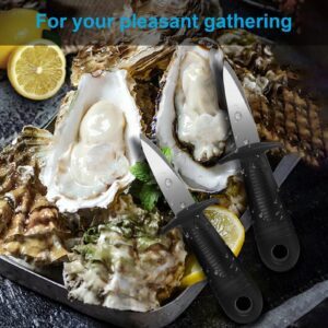 KUBQLIG 6Pcs Oyster Shucking knife, Stainless Steel Oyster Knife, Shucking Oysters, Oyster Shucker with Ergonomic Handle, Dishwasher Safe, For Kitchens, Barbecues, Restaurants, Parties