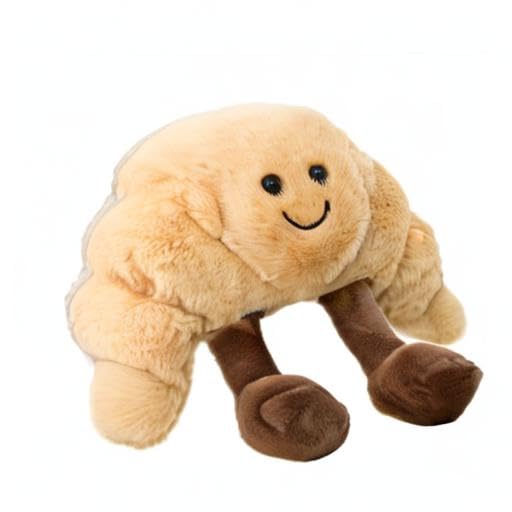 NatureMan 9" Croissant Plush Toy Cute Croissant Bread Pillow Stuffed Animals Funny Soft Food Plushies Toy (Croissant)