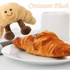 NatureMan 9" Croissant Plush Toy Cute Croissant Bread Pillow Stuffed Animals Funny Soft Food Plushies Toy (Croissant)