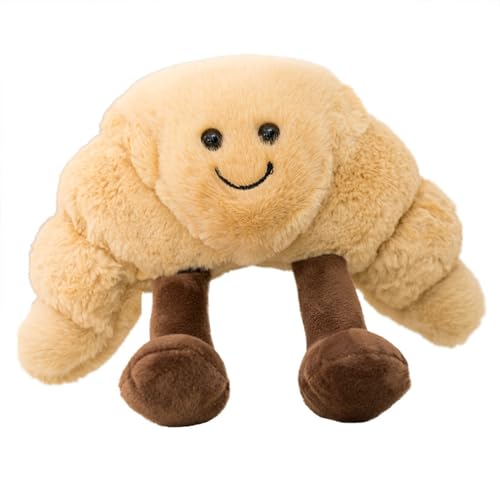 NatureMan 9" Croissant Plush Toy Cute Croissant Bread Pillow Stuffed Animals Funny Soft Food Plushies Toy (Croissant)