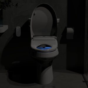 Smart Toilet Seat: Elongated Round Bidet Toilet Seat with Heated - Electric Remote Sprayer - Warm Air Dryer Toilet Attachment