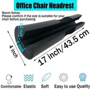 JuGeoZhi Office Chair Headrest Attachment - Neck Support for Office Chair Sponge Head Neck Rest Pillow for Ergonomic Executive Chair, 18 Inch