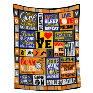 volleyball blanket throw,volleyball gifts for teen girls coach,gifts for volleyball lovers,super soft flannel blanket for sofa couch bed- plush warm cozy bed home decor,40"x50"for kids/baby