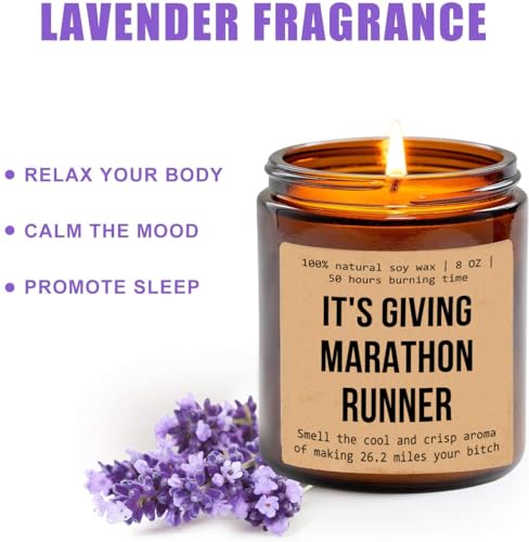 It's Giving Marathon Runner Candle - Gift for Marathon Runner - Marathon Gift - Marathon Decoration Candle - Gift for Him Her