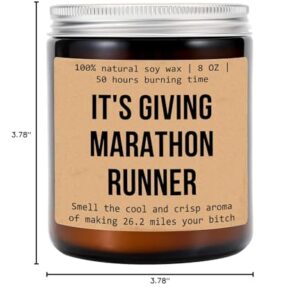 It's Giving Marathon Runner Candle - Gift for Marathon Runner - Marathon Gift - Marathon Decoration Candle - Gift for Him Her