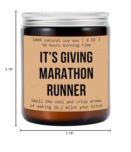 It's Giving Marathon Runner Candle - Gift for Marathon Runner - Marathon Gift - Marathon Decoration Candle - Gift for Him Her