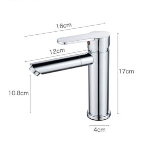 Faucet, Faucets, Kitchen Taps Brass Bathroom Basin Faucets Basin Mixer Sink Bath Drinking Water Tap Mixer Chrome Modern Washbasin,(Handle)