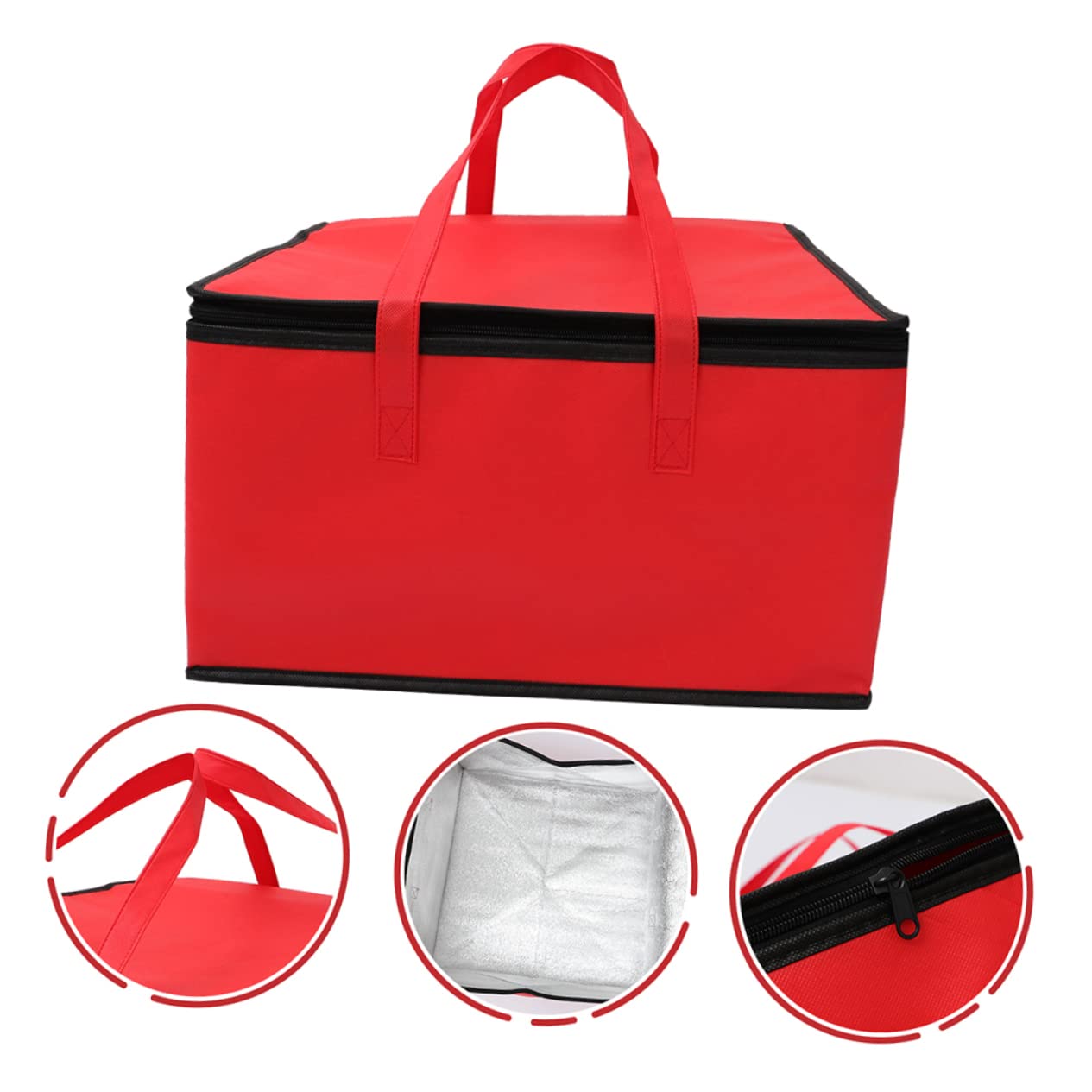 UTHCLO 1pc Insulation Bags Insulated Cooler Bag Pizza Insulation Tote Pizza Bag Reusable Shopping Bags Food Warmer Bag Reusable Bag Heater Bag for Bento Car Non-woven Fabric