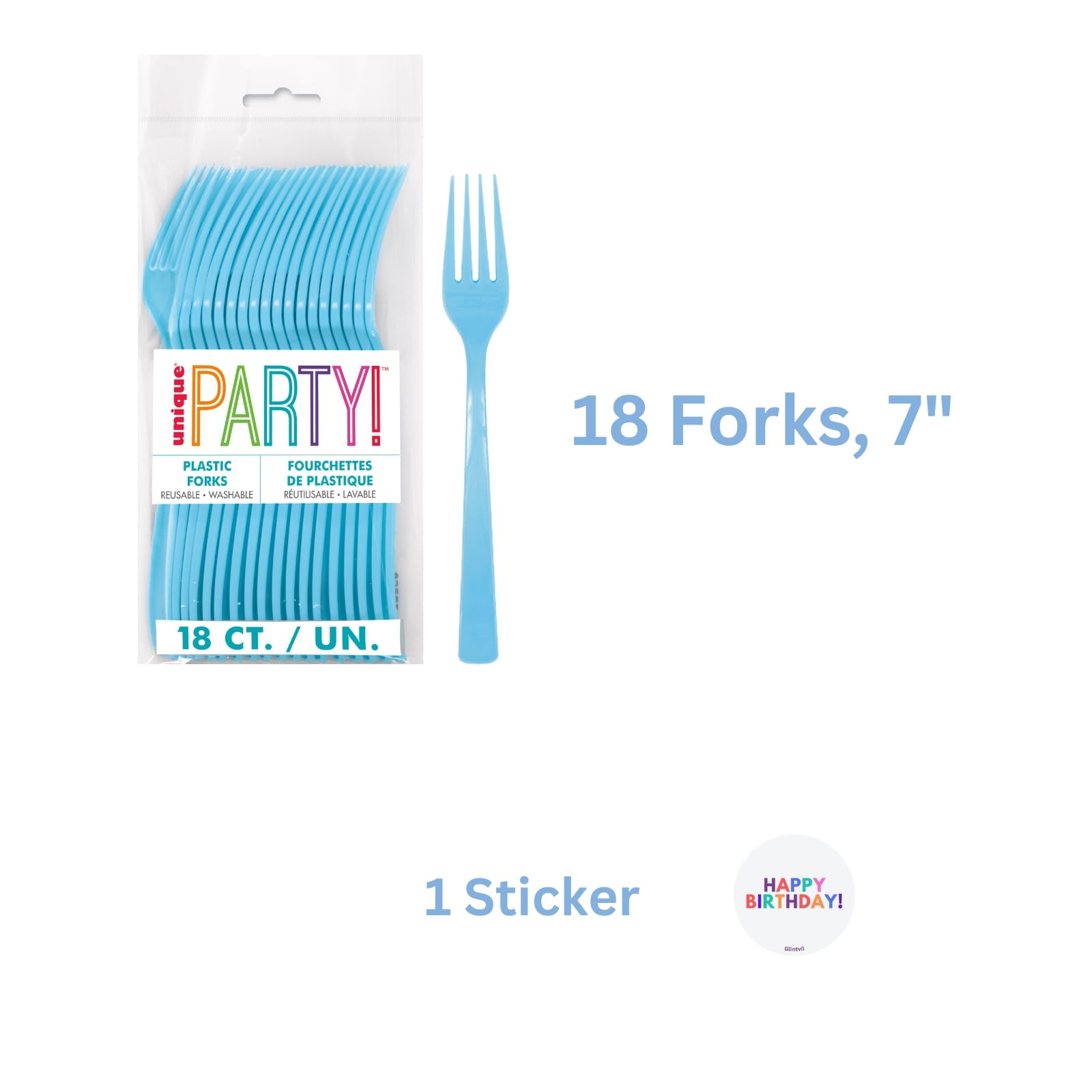 Unique Bluey Birthday Party Supplies Set for 16 Guests - Bluey Plates and Napkins, Forks, Sticker - Bluey Birthday Decorations, Bluey Party Decorations