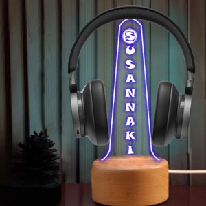 XIAO.Z Personalized Headphone Stand with Light, Custom Name Gamertag Sign, Custom Headset Holder Night Light,Gamer Name LED Neon Sign,Christmas Valentine's Day Gamer Boyfriend Gift,Gamer Accessories