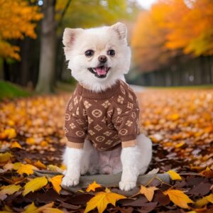 Everything Chic Designer Dog Clothes Sweater Shirt Outfit Small XS Teacup Cute Dogs Puppies French Bulldog Dachshund Chihuahua Cats Maltese Boy Girl (X-Large, Chewypawtton)