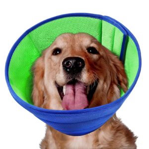 dog cone,soft dog cone after surgery,adjustable breathable dog cone collar,soft dog cones for large medium small dog,protect pets from licking wounds,soft and comfortable, reduce anxiety(l)