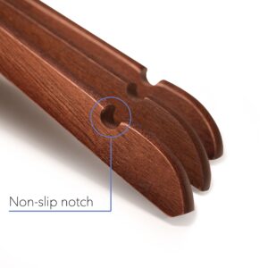 Topline Classic Wood Shirt Hangers - Mahogany Finish (20-Pack)