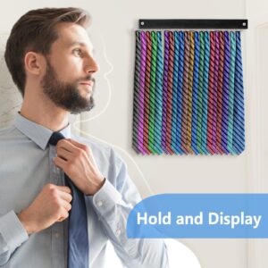 Tie Rack Wall Mounted, Tie, Belt and Scarf Hanger 20 Hook, Tie and Belt Organizer