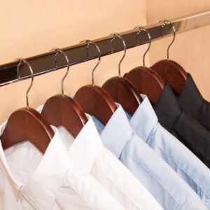 Topline Classic Wood Shirt Hangers - Mahogany Finish (20-Pack)