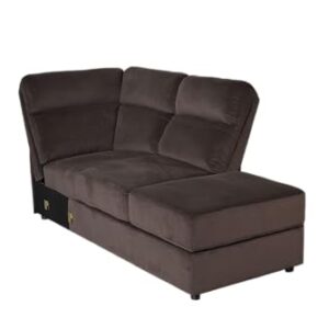 Legend Vansen 111.4''Recliner Storage Upholstery Sofa Couchs Sectional, Brown