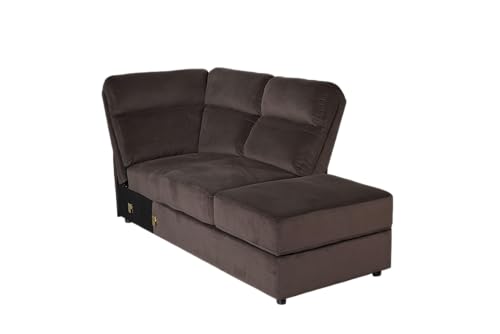 Legend Vansen 111.4''Recliner Storage Upholstery Sofa Couchs Sectional, Brown