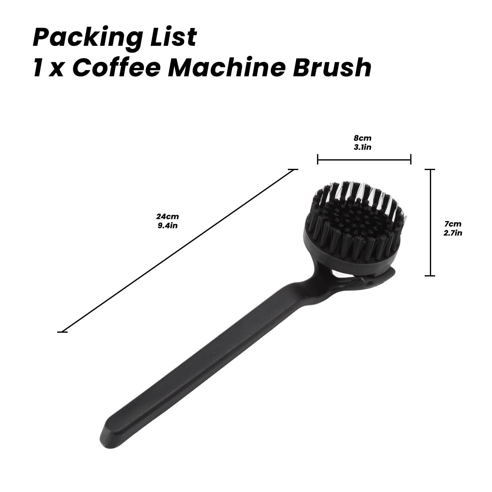 Topyond Detachable Cleaning Brush for 51mm 54mm Coffee Brewing Head Coffee Brush Coffee Grinder Brush Cleaner Coffee Tools High Pressure Steam Coffee Machine Grouphead Brush