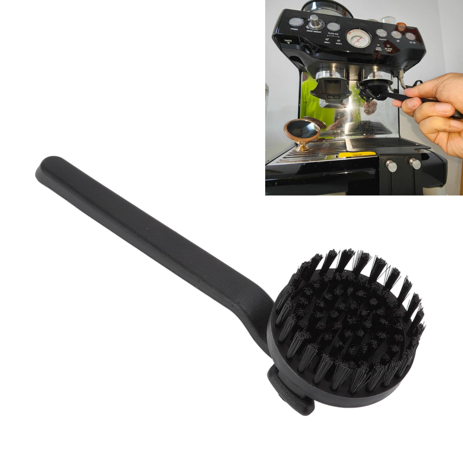 Topyond Detachable Cleaning Brush for 51mm 54mm Coffee Brewing Head Coffee Brush Coffee Grinder Brush Cleaner Coffee Tools High Pressure Steam Coffee Machine Grouphead Brush