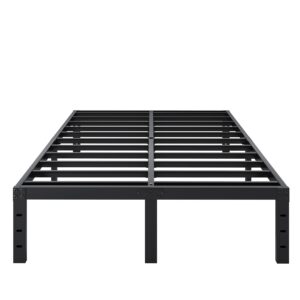 shland bed frame queen size, 14 inch heavy duty metal platform bed frame no box spring needed, mattress foundation, storage space, no noise, easy assembly