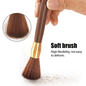 2PCS Coffee Brush, Coffee Grinder Cleaning Brush Machine Cleaning Tool with Wood Handle & Natural Soft Bristles for Home Kitchen