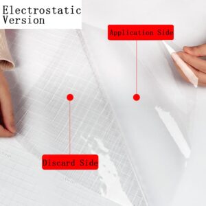 Electrostatic Absorption Countertop Protective Film 17.3inch*16.4FT Transparent No Glue Removable Oil-proof Contact Paper for Horizontal Smooth Surface Protector Smooth Furniture Tabletop Surface