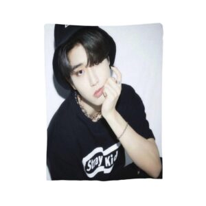 Blanket Stray Kids Han Ji Sung Soft and Comfortable Wool Fleece Throw Blankets for Decor Sofa Office car Home,Cozy Plush Camping Yoga Travel Decoration Beach Blanket Gift