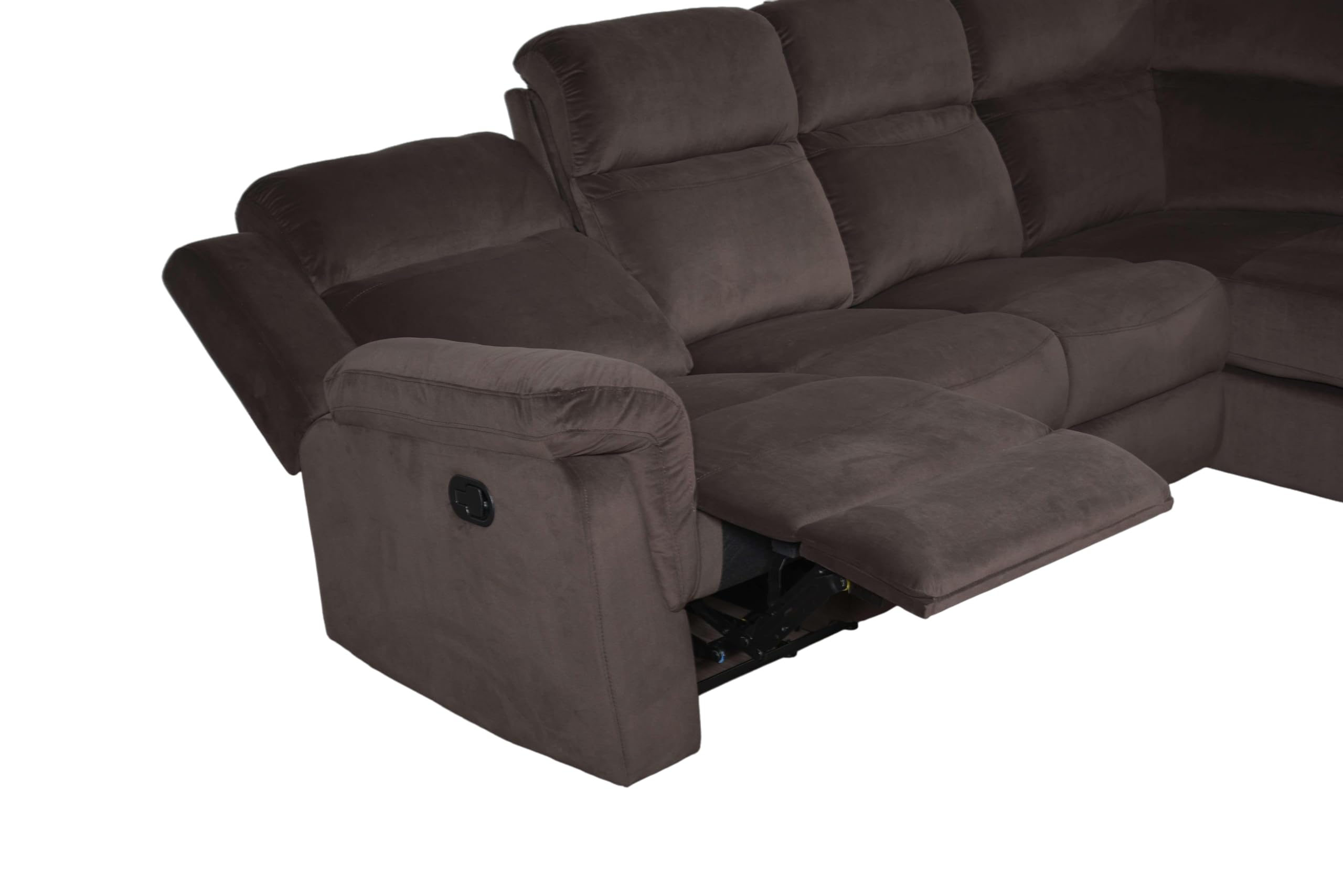 Legend Vansen 111.4''Recliner Storage Upholstery Sofa Couchs Sectional, Brown