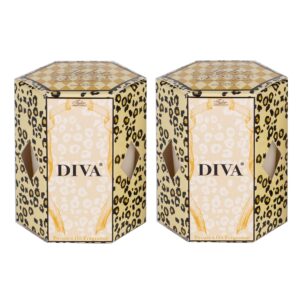 tyler candle company 16111 diva 2 ounce boxed votive candle, pack of 2