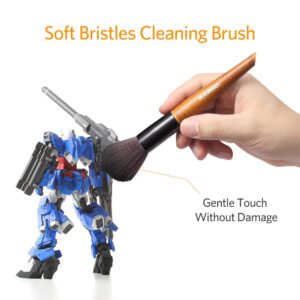 DIYESMART 2pcs Cleaning Brush Kit with Wooden Handle, Model Dusting Brush Kit for Figures, Statues,Models, Craft