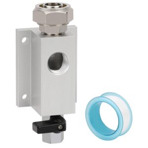 hootsum compressed air outlet kit for 3/4 inch tubing system with 1/2 inch npt outlet port, equipped with straight air piping fittings and ball valve