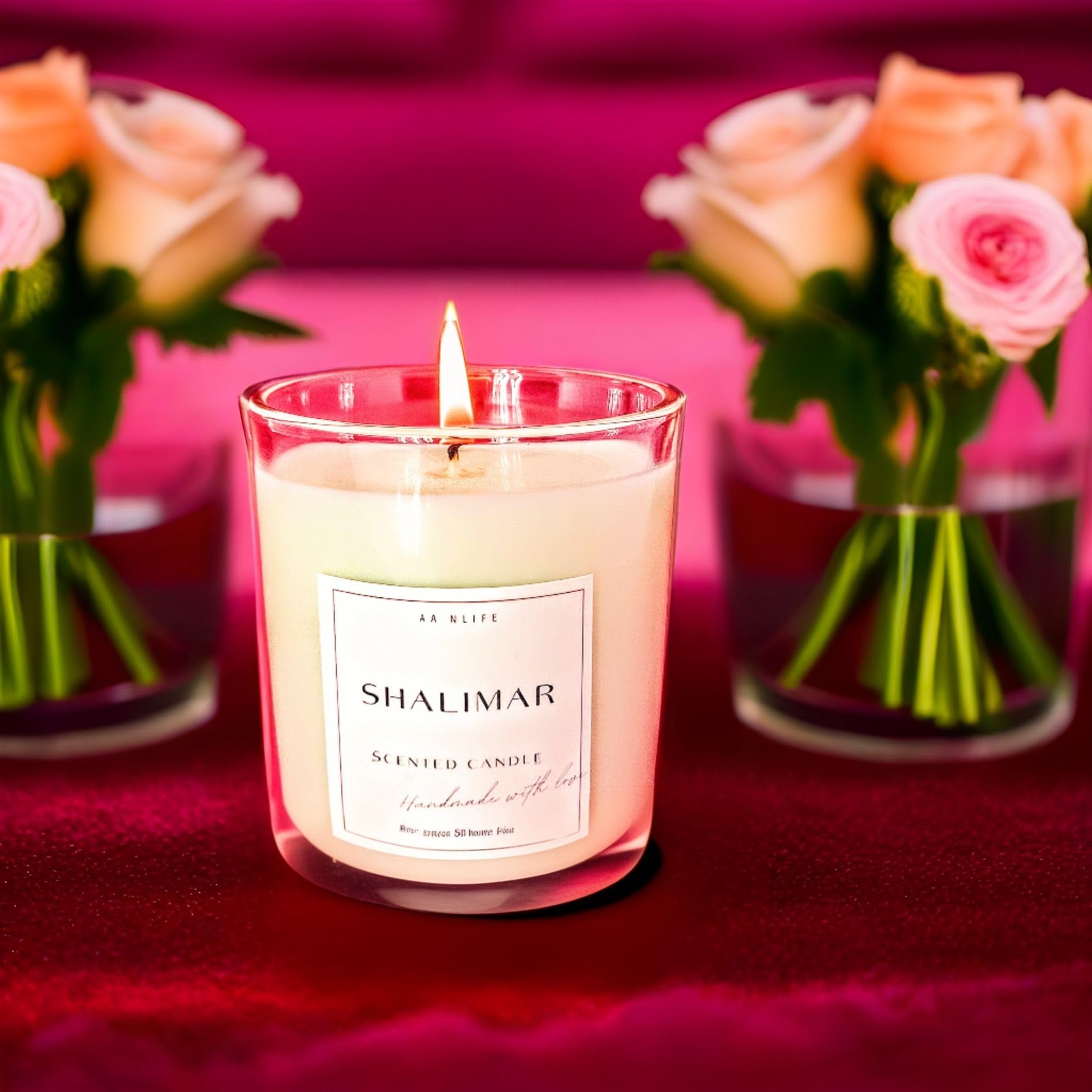 Scented Candle Shalimar # Perfume Version, Elegant Womens Fragrances, Gifts for Women, Home Luxury Scents, Aesthetic Home Decor, Organic Coconut Wax Candles, Long Lasting Clean 50 Hour Burn, USA