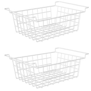 orgneas 17.5inch chest freezer organizer bins deep freezer basket storage rack bins metal wire baskets large size 2 packs