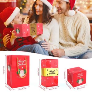 Gocikiko Surprise Gift Box Explosion for Money, Christmas Surprise Gift Box Explosion, Folding Bouncing Red Gift Box Pop-Up Explosion Gift Box for Christmas Birthday Anniversary New Year (10 Box Red)