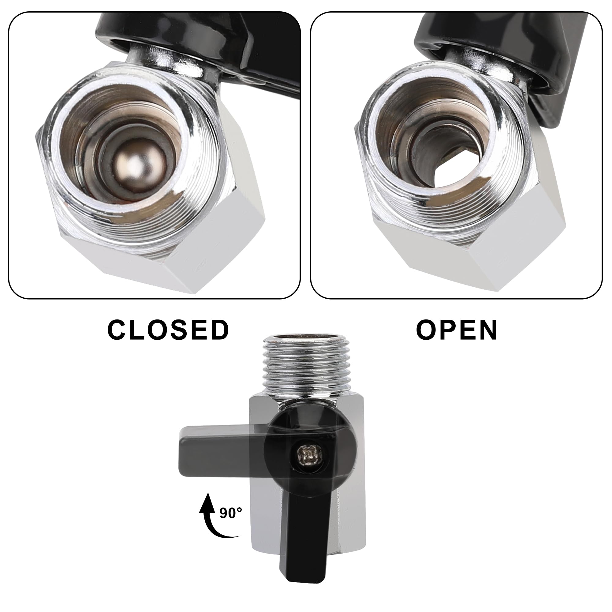 HOOTSUM Compressed Air Outlet Kit for 3/4 Inch Tubing System with 1/2 Inch NPT Outlet Port, Equipped with Straight Air Piping Fittings and Ball Valve