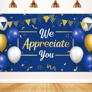 chunnin we appreciate you banner thank you banner backdrop appreciation party decorations thank you for all you do party banner background for pastor work teacher doctor employee staff 5.9×3.6ft