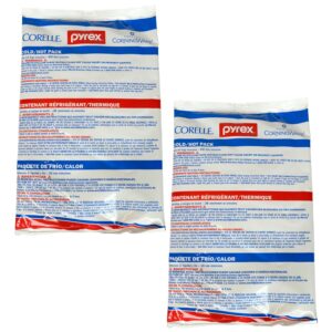 pyrex large cold/hot packs (2-pack) fits double decker insulated food carrier or single pocket insulated food carrier