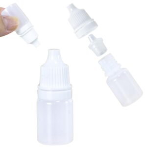 jarvials squeezable dropper bottles 20pcs 5ml empty plastic squeezable eye liquid dropper with screw cap