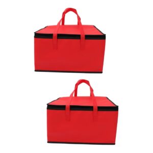 didiseaon wear-resistant insulated bag 2pcs insulation food transport pizza carrier reusable grocery food grocery insulated non-woven fabric high capacity travel practical insulated bag