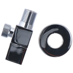 iuniq angle 1/2" inlet 3/8" toilet bidet shut off valve stop valve chrome finish outlet npt bathroom