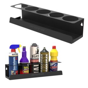 unitedpower 5 aerosol spray can holder, paint bottle storage rack, steel wall mount shelf, tool organizer for garage, craft workspace and home