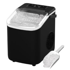 chic now ice maker countertop,9 cubes ready in 7 mins,20lbs in 24hrs,2 sizes of bullet ice,self-cleaning ice machine with ice scoop and basket for home kitchen office bar party