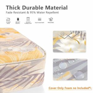 Porch Shield Outdoor Cushion Slipcovers Patio Chair Seat Cushion Covers Set 4 Waterproof Fade Resistant 20 x 18 x 4 inch, Summer Blossom