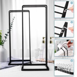 HAKDAY 2PCS Hanger Organizer Stacker with 10pcs Stainless Steel Clamps, Hanger Stacker Hold up 110 Wire Hangers for Hanger Storage Organizer, Hanger Rack Stand for Adult Child Velvet Pants Hangers